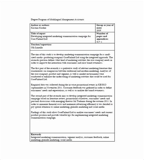 Integrated Marketing Plan Template