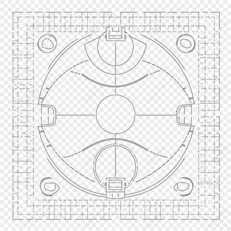 도면 외곽선 스케치 중앙에 벡터하얀색직사각형폰트 Png 일러스트 무료 다운로드 Lovepik