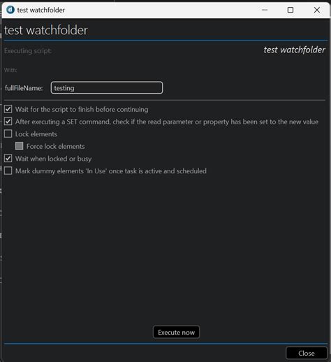 script confirmation message dataminer dojo