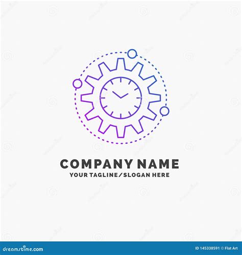 Efficiency Management Processing Productivity Project Purple Business Logo Template Place