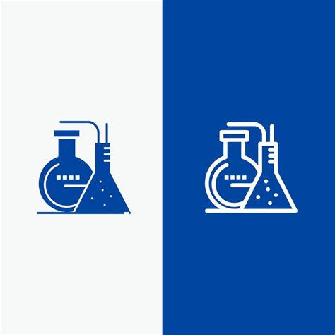 Chemicals Reaction Lab Energy Line And Glyph Solid Icon Blue Banner Line And Glyph Solid Icon