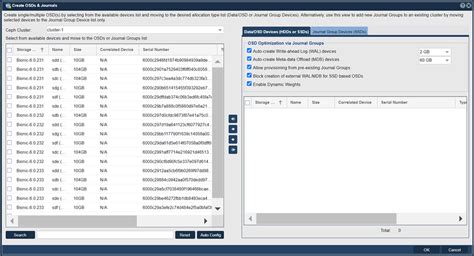 File Create OSDs Journals OSD Devices OSNEXUS Online