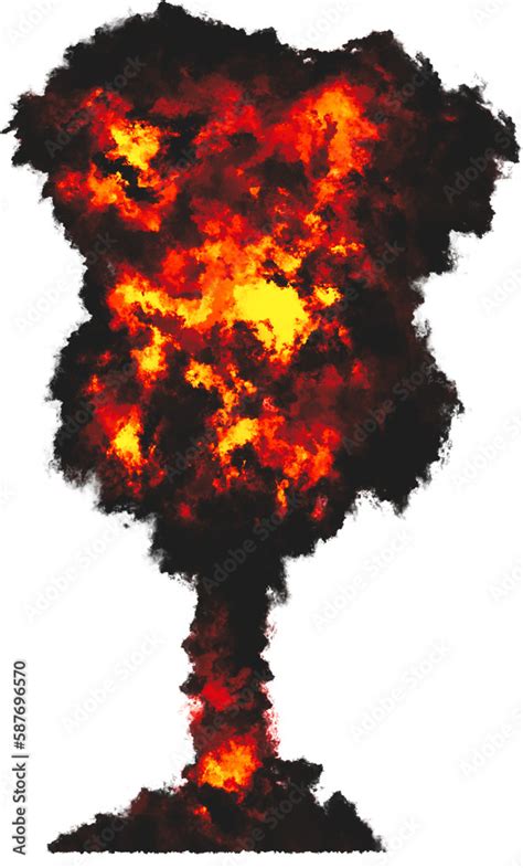 Massive Fireball Explosion High Resolution Png Cut Out Stock