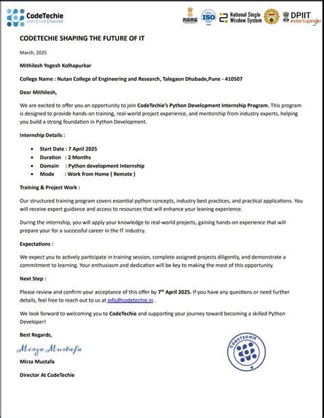 Im Thrilled To Share That Ive Been Selected For Codetechies Python