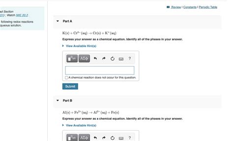 Solved HI Review Constants Periodic Table Ad Section Chegg Com