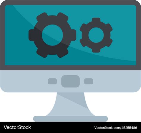 Software Update Icon Flat Upgrade System Vector Image