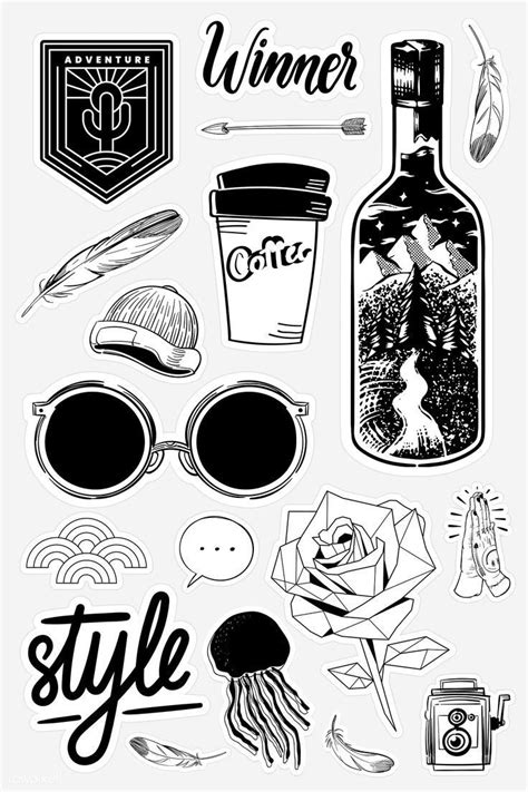 Pin By Gibran Heredia On Pegatinas Imprimibles Black And White