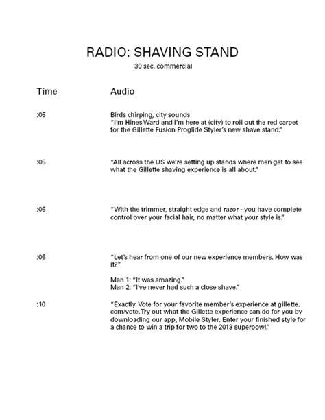 Radio Ads Script Examples