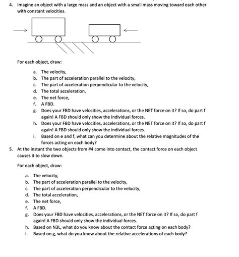 Solved 4 Imagine An Object With A Large Mass And An Object