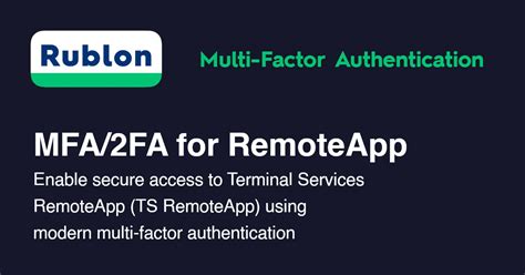 mfa for remoteapp rublon