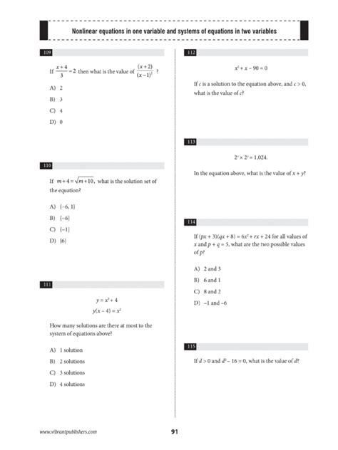 Advanced Math Nonlinear Equations In One Variable And Systems Of