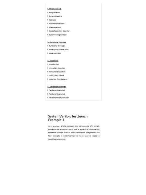 Systemverilog Testbench Example 1 Pdf Parameter Computer