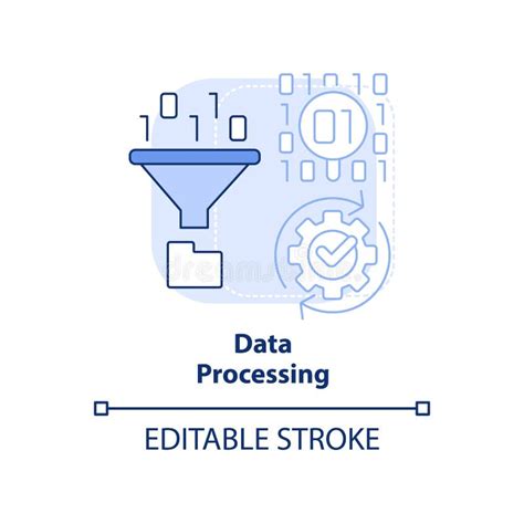 Data Processing Light Blue Concept Icon Stock Vector Illustration Of