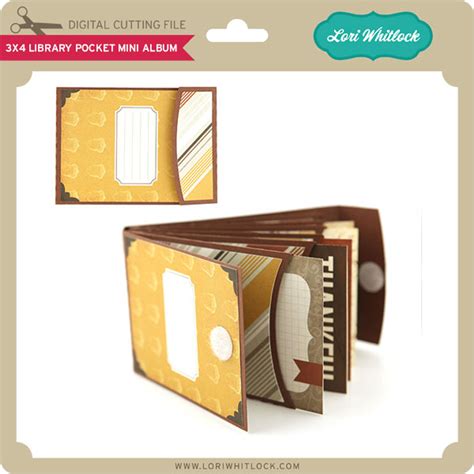 3x4 Library Pocket Mini Album Lori Whitlocks Svg Shop
