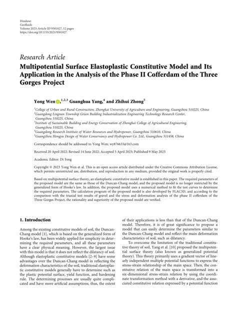 Pdf Multipotential Surface Elastoplastic Constitutive Model And Its