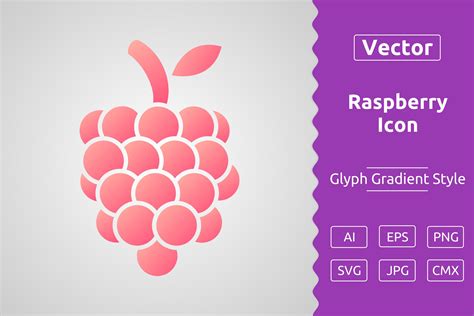 Vector Raspberry Gradient Icon Graphic By Muhammad Atiq · Creative Fabrica