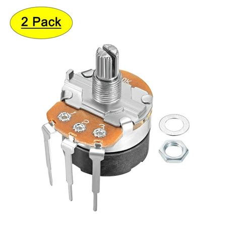 Uxcell Potentiometer 12mm 10k Ohm Variable Resistors Single Turn Rotary