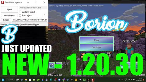 First Minecraft Bedrock Hacked Client Updated To 1 20 30 Borion Hacked Client 1 20 30 Youtube