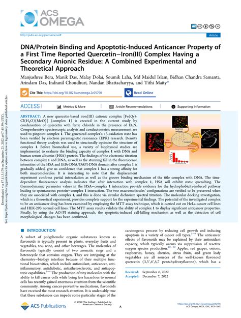Pdf Dnaprotein Binding And Apoptotic Induced Anticancer Property Of A First Time Reported