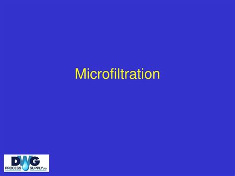 Ppt Microfiltration Reverse Osmosis The 1 2 Punch For Water Treatment Powerpoint