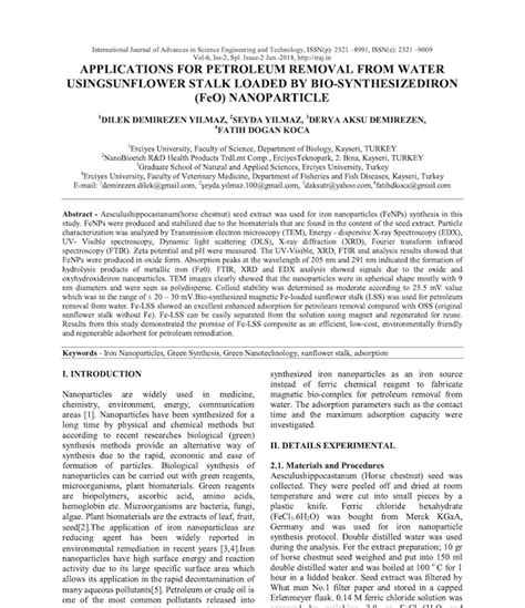 Akademik Yayınlar Nanobiotech Ar Ge Laboratory Inovatif Çözümler