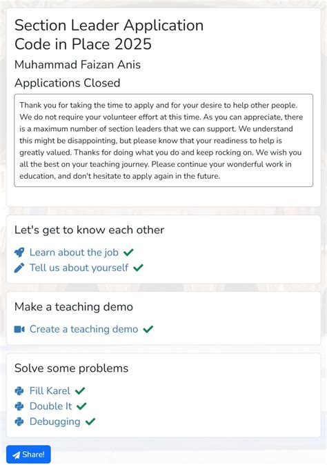 Codeinplace Stanforduniversity Sectionleader Rejectionisredirection