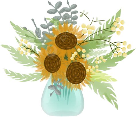 해바라기 일러스트 해바라기 포스터 해바라기 포스터 Png 일러스트 및 Psd 이미지 무료 다운로드 Pngtree