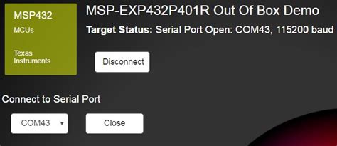 Ccsmsp432p401r Out Of Box Experience Gui Of Msp432p401r Not Working Msp Low Power