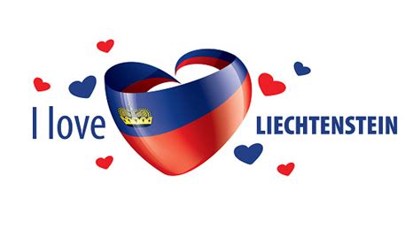 리히텐슈타인의 국기와 비문 나는 리히텐슈타인을 사랑해요 벡터 일러스트레이션 국기에 대한 스톡 벡터 아트 및 기타 이미지 국기 기 디자인 Istock