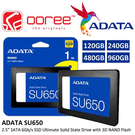 Adata Ultimate Su650 25 Sata 6gbs Internal Ssd Solid State Drive 3d Nand Flash 120gb