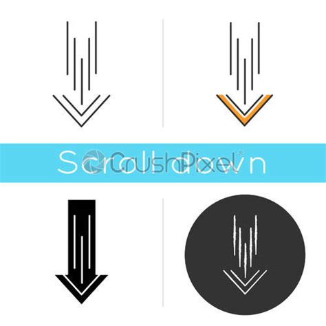 Down Arrow Icon Scrolldown Gesture Interface Navigational Button Way