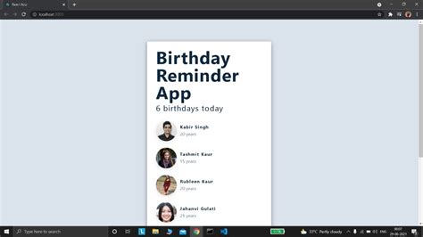 Github Rubleen1903 Reminderapp A Basic Birthday Reminder App Made Using React