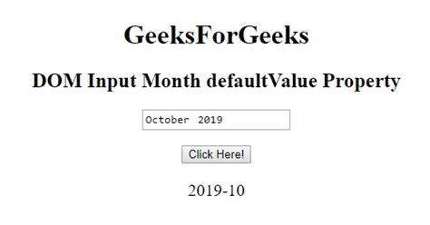 HTML Input Month defaultValue用法及代码示例 纯净天空