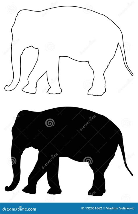 大象剪影 大野生生物哺乳动物 向量例证 插画 包括有 空白 闹事 向量 剪影 大象 图标 敌意 132051662