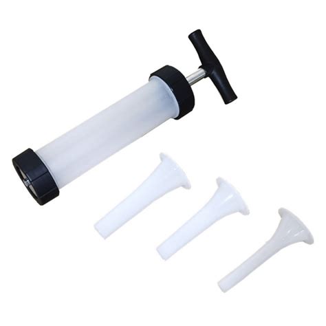 Badu Bg 50lb Комплект спринцовки за инжектор за месо с 3 професионални пластмасови тръби за