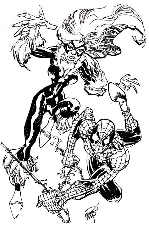 Spider Man And Black Cat Commission By Erik Larsen Big Wow 2015 In