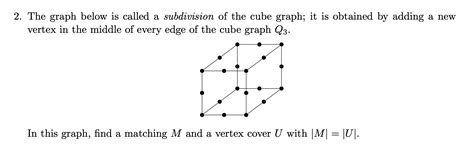 Solved The Graph Below Is Called A Subdivision Of The Cube Solved The Graph Below Is Called A Subdivision Of The Cube