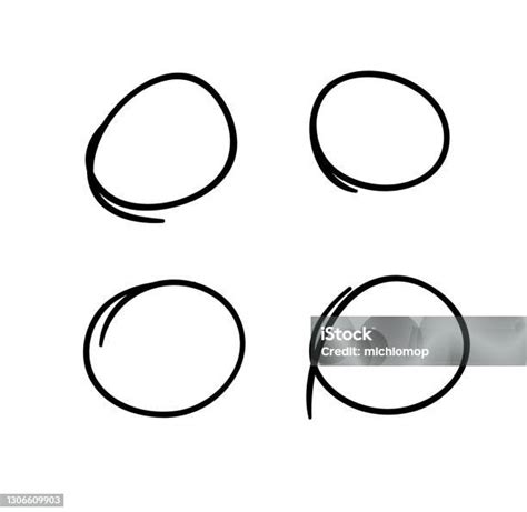 디자인용 으로 손으로 그린 객체 세트입니다 투명한 배경에 검은 색 벡터 낙서 타원 추상 연필 드로잉 예술적 일러스트 요소 0명에 대한 스톡 벡터 아트 및 기타 이미지