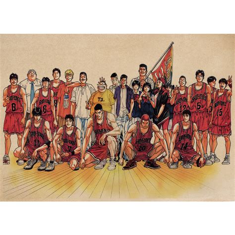 灌篮高手牛皮纸海报客厅酒吧卧室咖啡馆装饰画动漫精品画报粘贴画 虎窝淘