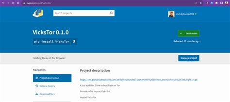GitHub Imvickykumar999 Flask XAMPP Onion Host Pip Install VicksTor