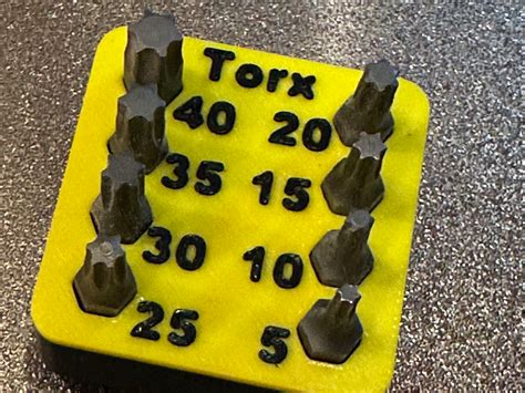 Gridfinity 1x1 Hex Bit Holder Torx Set By Gnuuser Makerworld