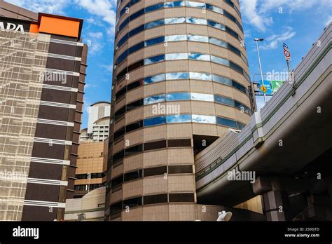 Osaka Japan September 25 2024 The Famous Highway Thru A Building The Off Ramp For The