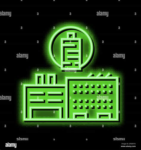 Factory Production Textile Neon Glow Icon Illustration Stock Vector Image And Art Alamy
