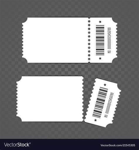Ticket Template Royalty Free Vector Image Vectorstock