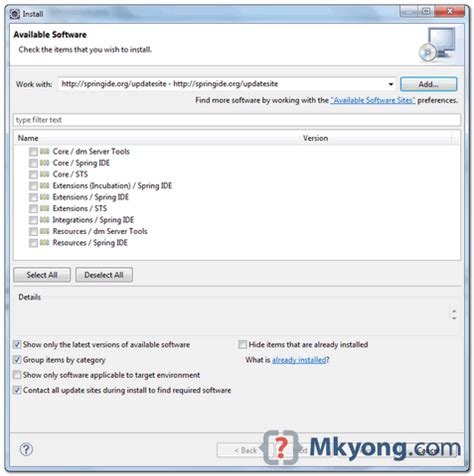 How To Install Spring Ide In Eclipse Mkyong