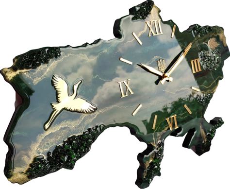 Настенные часы Kodi Lux Карта Украины 60 X 38 см Kd6038gr купить онлайн на Rozetka