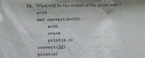 12 What Will Be The Output Of The Given Code Studyx