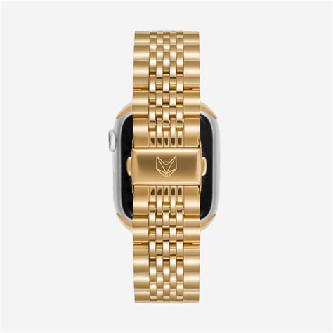 Melbourne Stainless Steel Apple Watch Band In Gold The Salty Fox