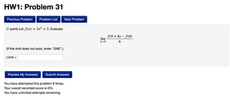 Solved Hw1 Problem 31 Previous Problem Problem List Next