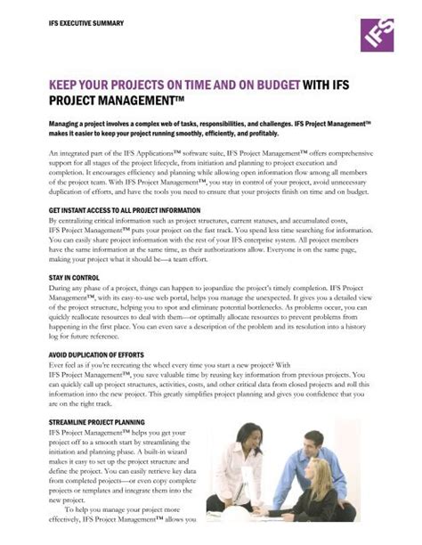 Project Management Ifs